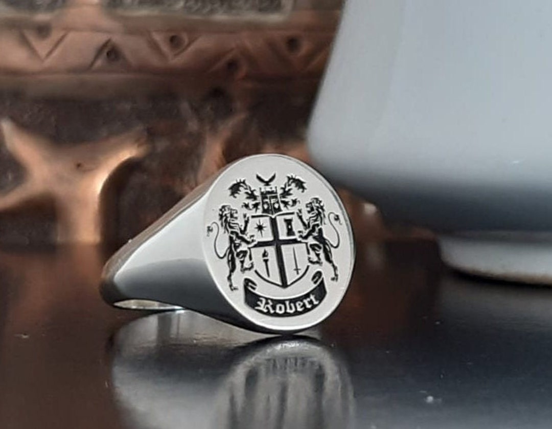 Family Crest Rings,coat of Arms , Silver Ring 925K - Etsy