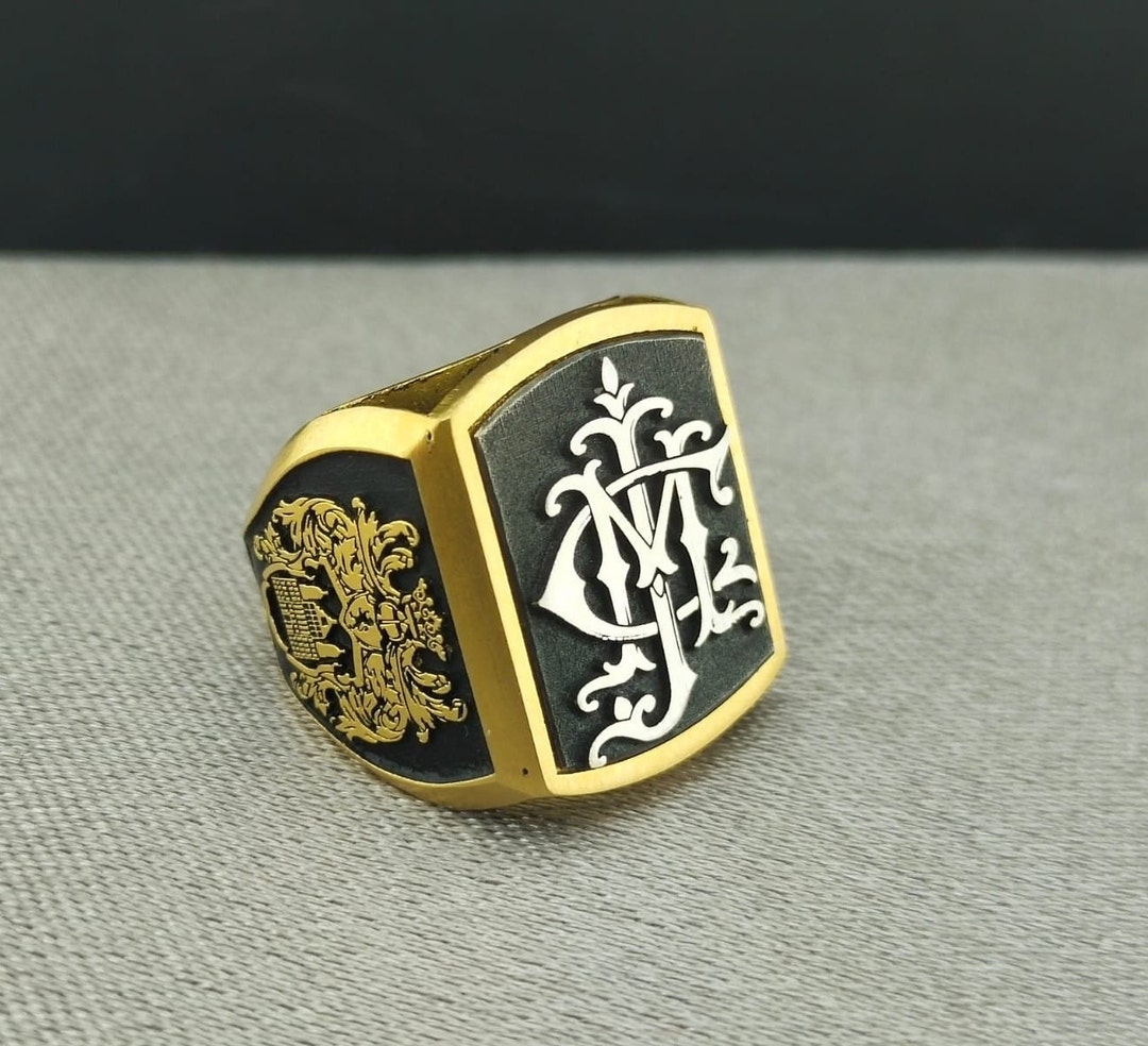 Gold Filled Ring / Logo Ring / Signet Ring / Name Ring / Gold Ring for ...