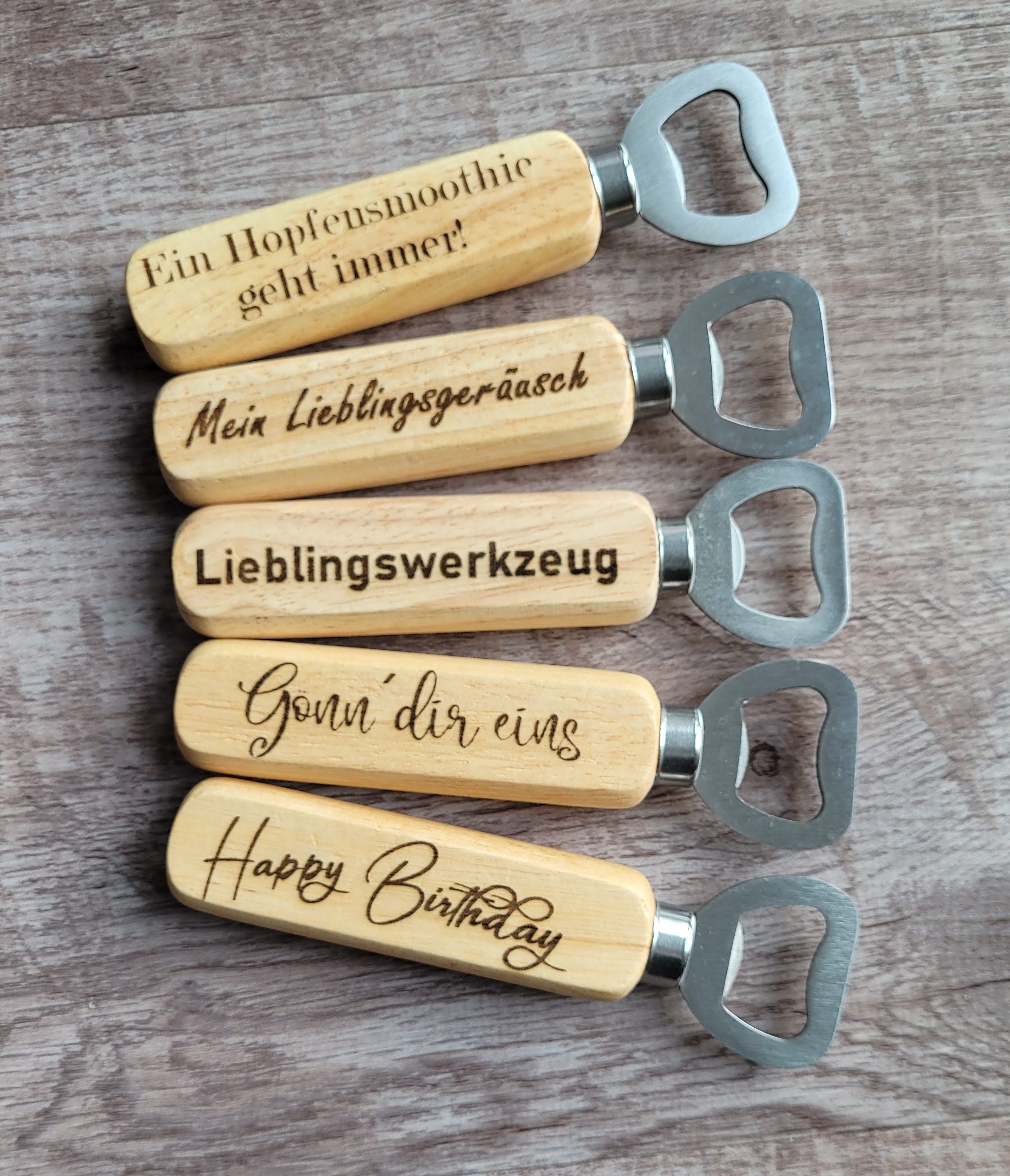 Flaschenöffner / Kapselheber mit Holzgriff - Spruch - Etsy.de