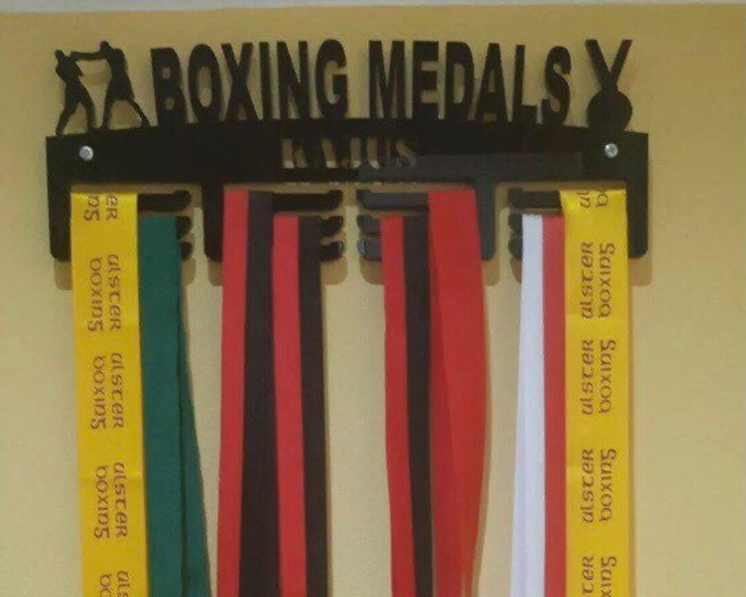 Personalised Boxing Triple Tier Rail Medal Hanger 300mm Wide - Etsy