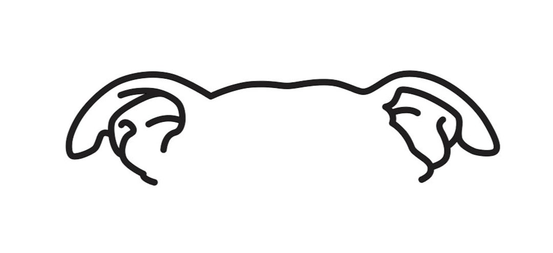 Pet Ear Decals // Decal for Car, Computer, Notebook // Dog Ear Decal ...