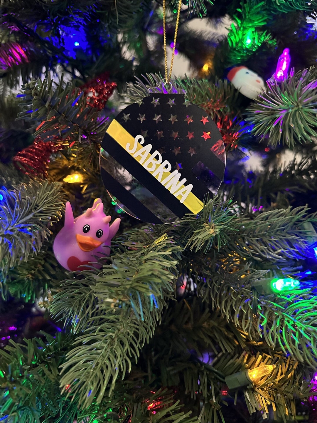 Personalized First Responder Christmas Ornament //thin Yellow Line ...