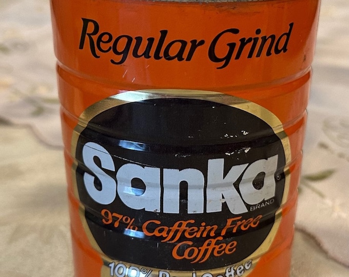Empty Vintage Sanka Coffee Can Tin No Lid One Pound Size - Etsy