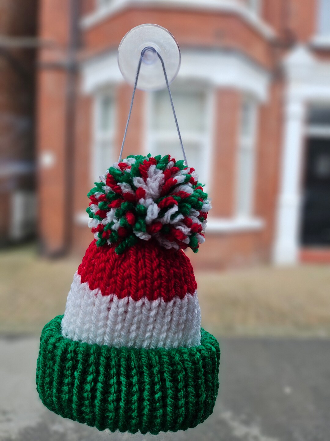 Welsh / Wales Flag Bobble Hat Window Hanger / Sticker / Car Rearview ...