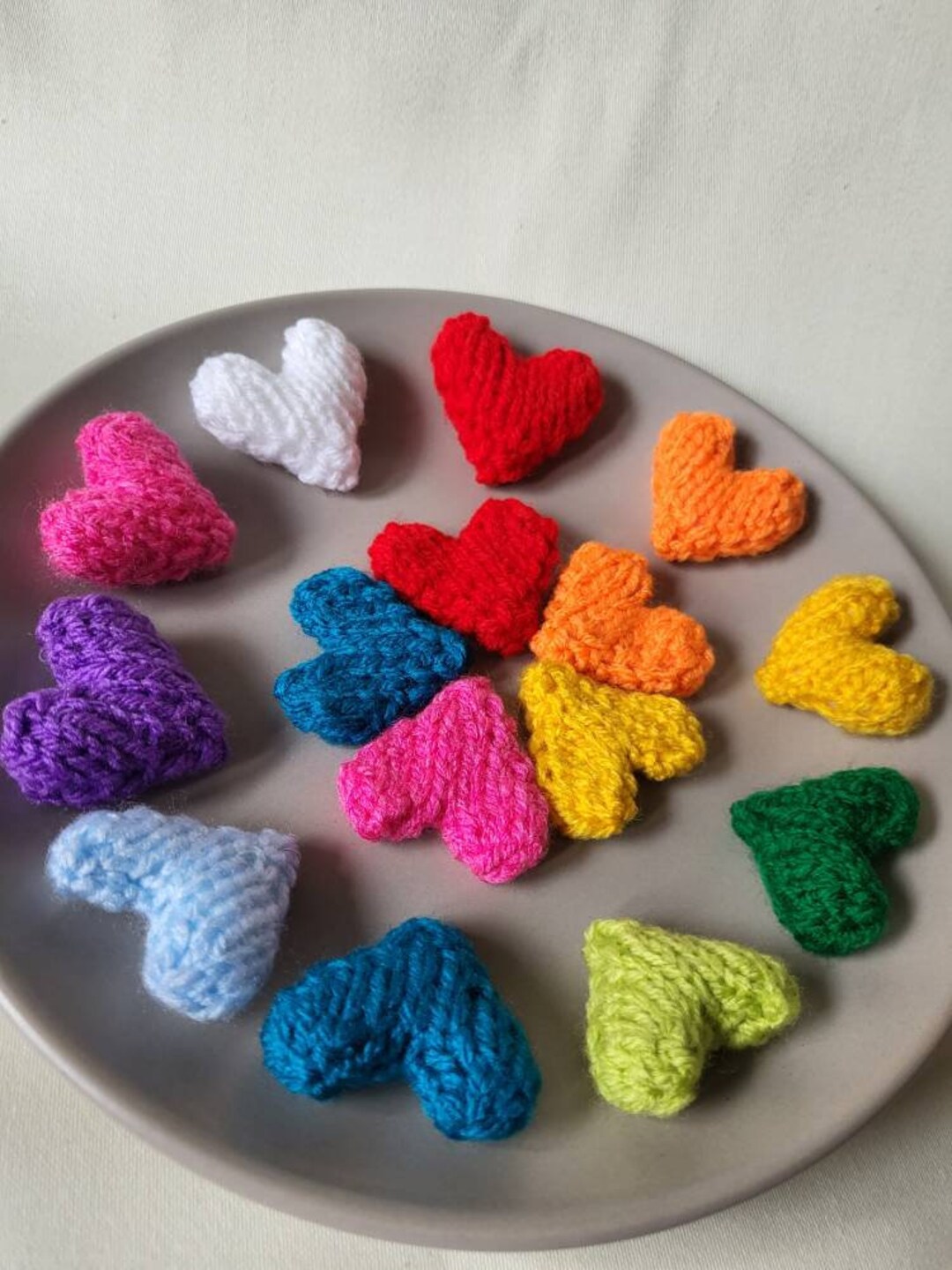 Mini Hand Knitted Love Hearts - Pocket Hugs - Unique Gift. - Etsy