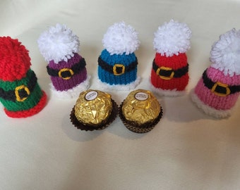 KNITTING PATTERN Wedding Bride and Groom Chocolate Cover Fits Ferrero ...