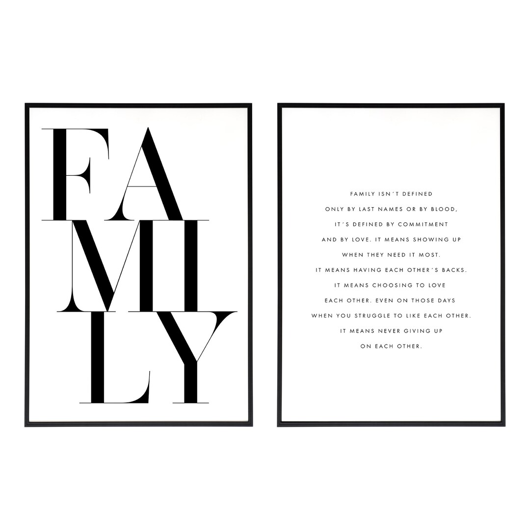 Poster Set Family Two-part Picture Set for Home Perfectly Matched ...