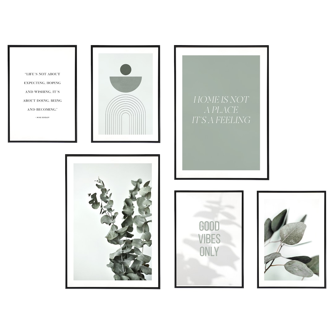 Poster Set Living Room Eucalyptus Set of 6 Pictures for Home - Etsy