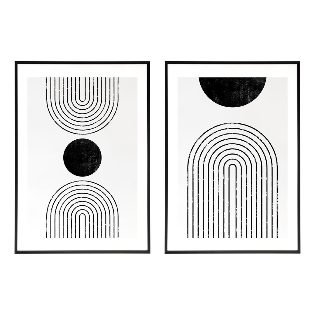 Poster Set Abstract Art DIGITAL Set of 2 Pictures for Home - Etsy