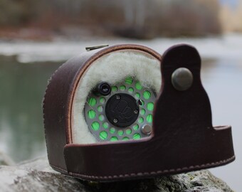 Leather Fly Reel Case - Etsy