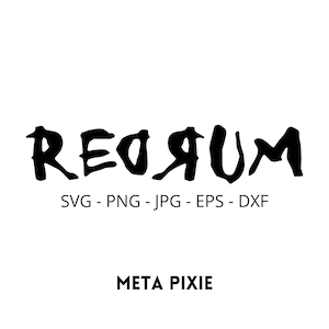 Redrum SVG - PNG - JPG - Digital Download - Cut File - Etsy