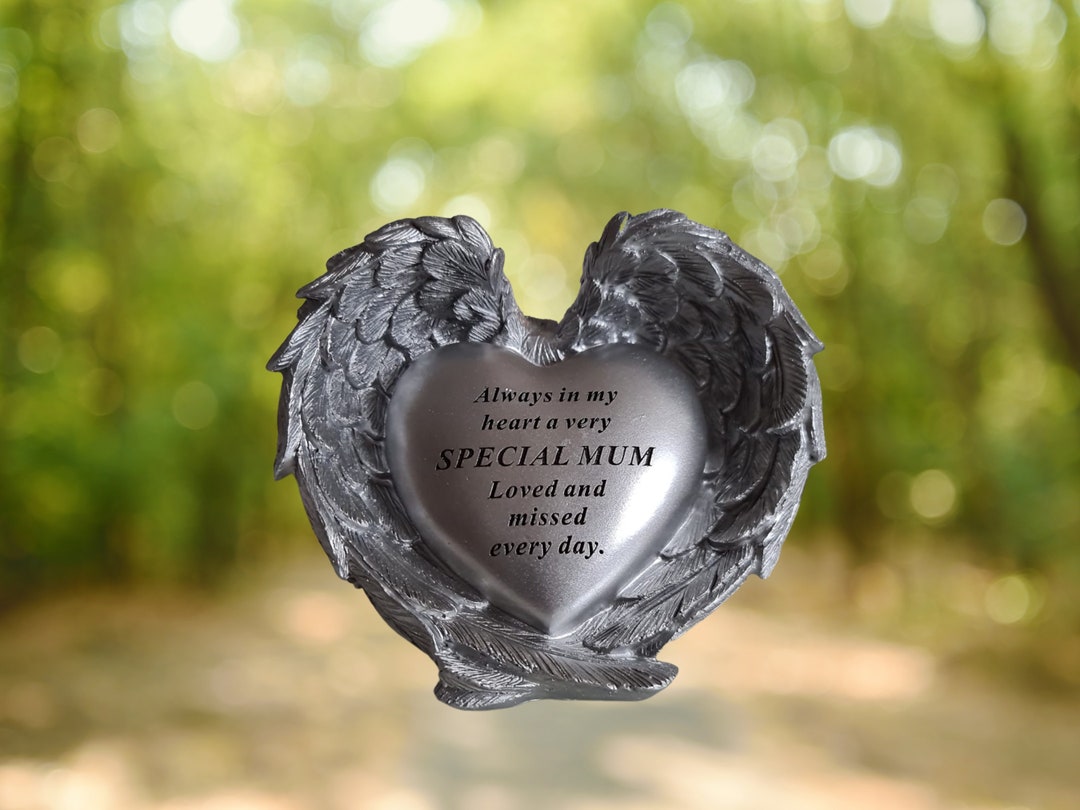 Mum Wings Grave Decoration in Memory Loss Bereavement - Etsy