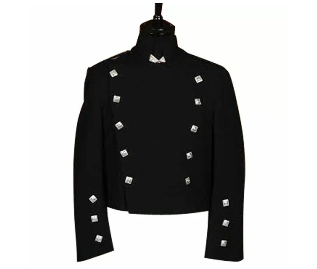 Scottish Montrose Black Doublet Kilt Jacket Men's Wedding Kilt Jackets ...