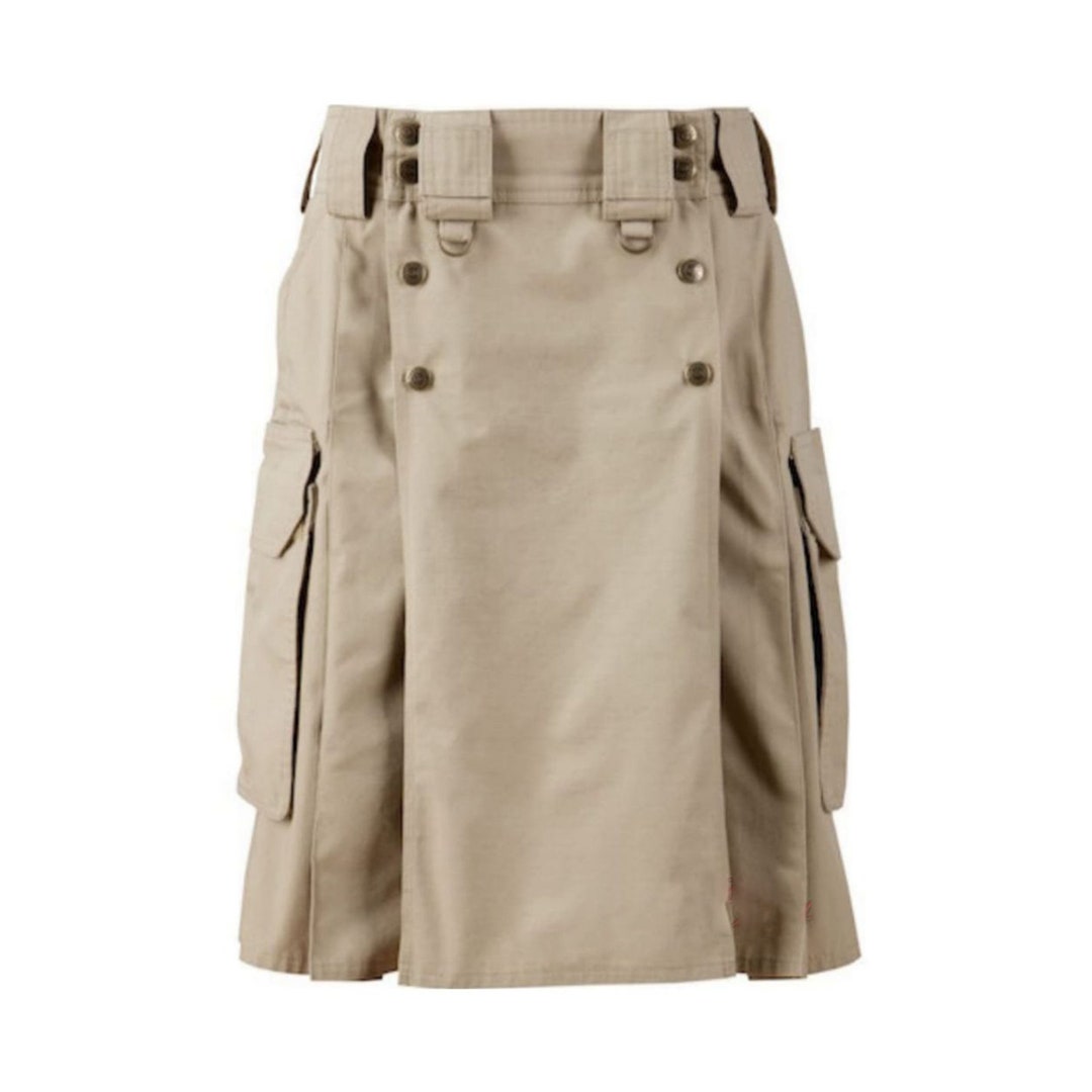 Scottish 511 Tactical Utility Kilt Heavy Duty Cotton Beige - Etsy