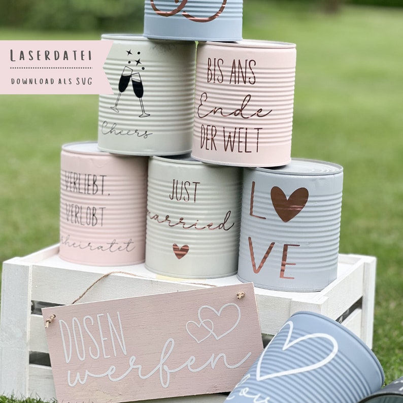Dosenwerfen Hochzeit * Plotterdatei SVG * Digitaler Download - Etsy.de