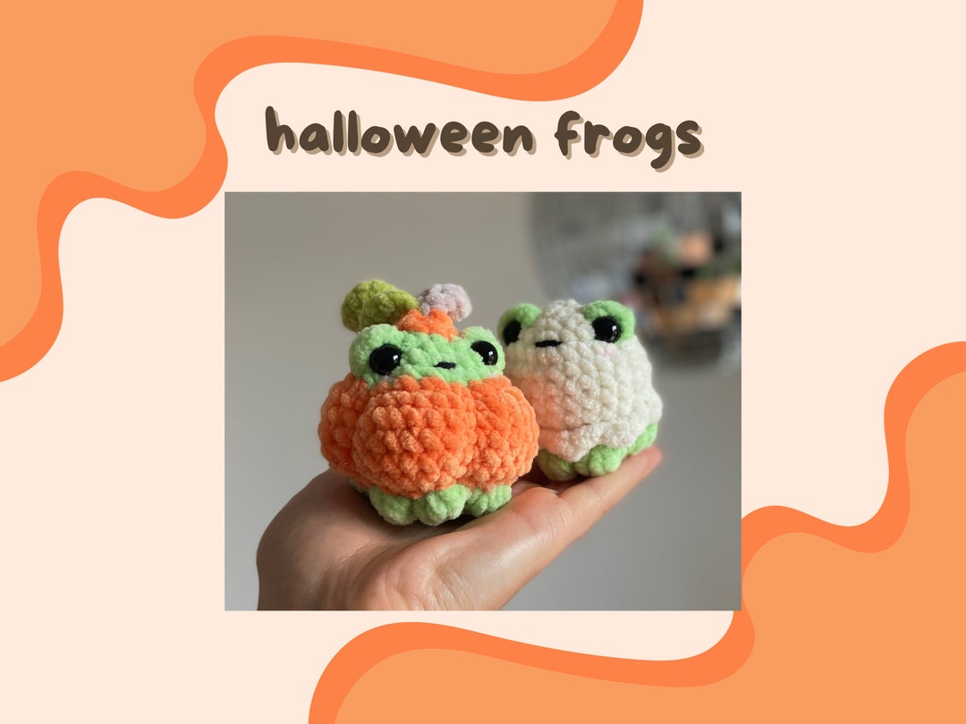 Cute Halloween Frogs / Ghost Frog / Pumpkin Frog / Low and No Sew ...