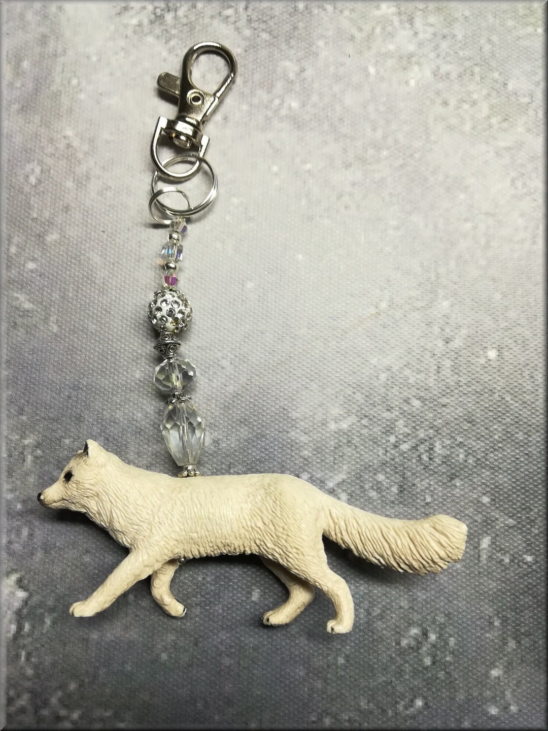 Keychain Pocket Tree Arctic Fox - Etsy