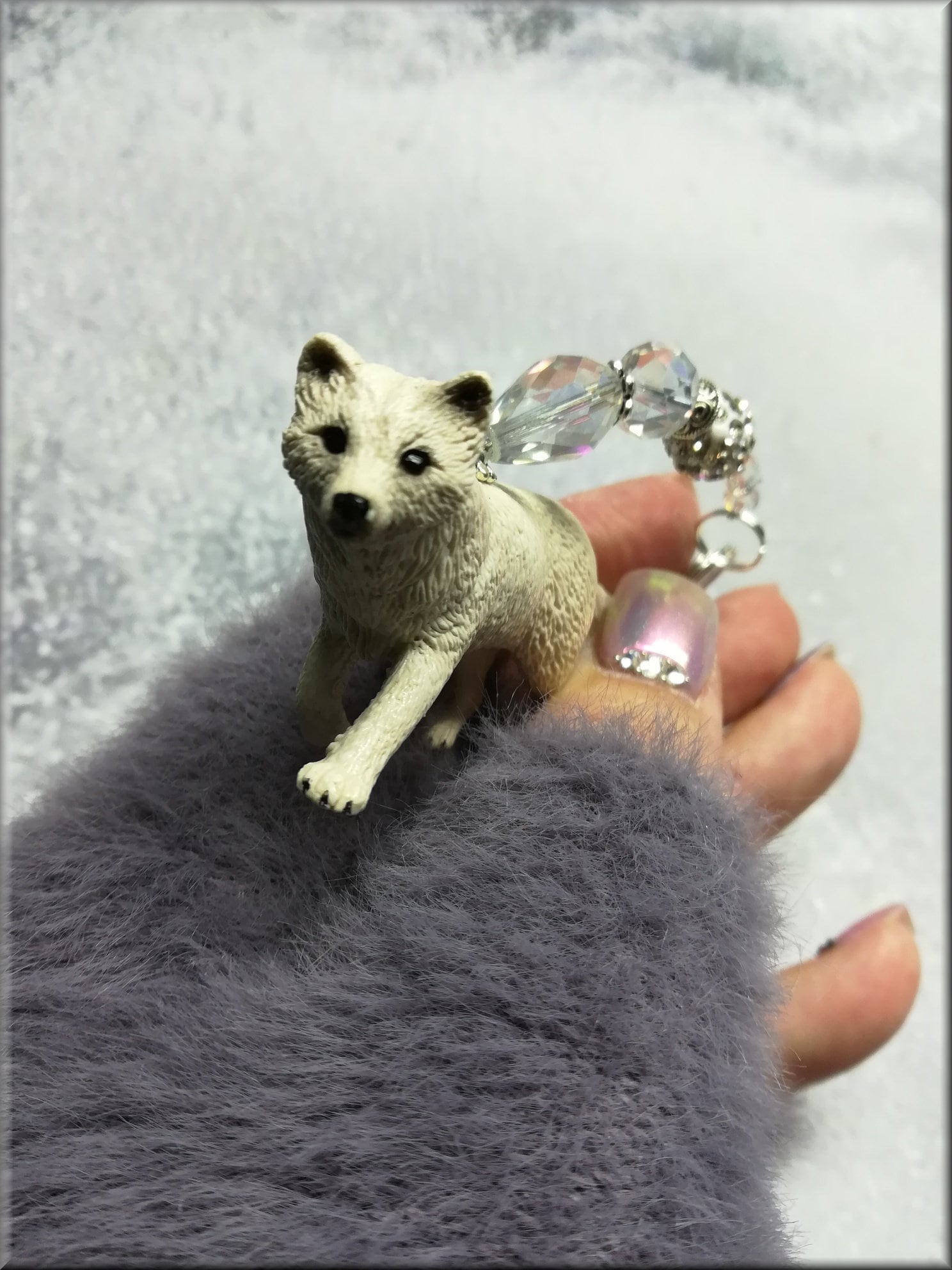 Keychain Pocket Tree Arctic Fox - Etsy