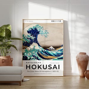 Japanese Wall Art, the Great Wave off Kanagawa, Japanese Woodblock Art ...
