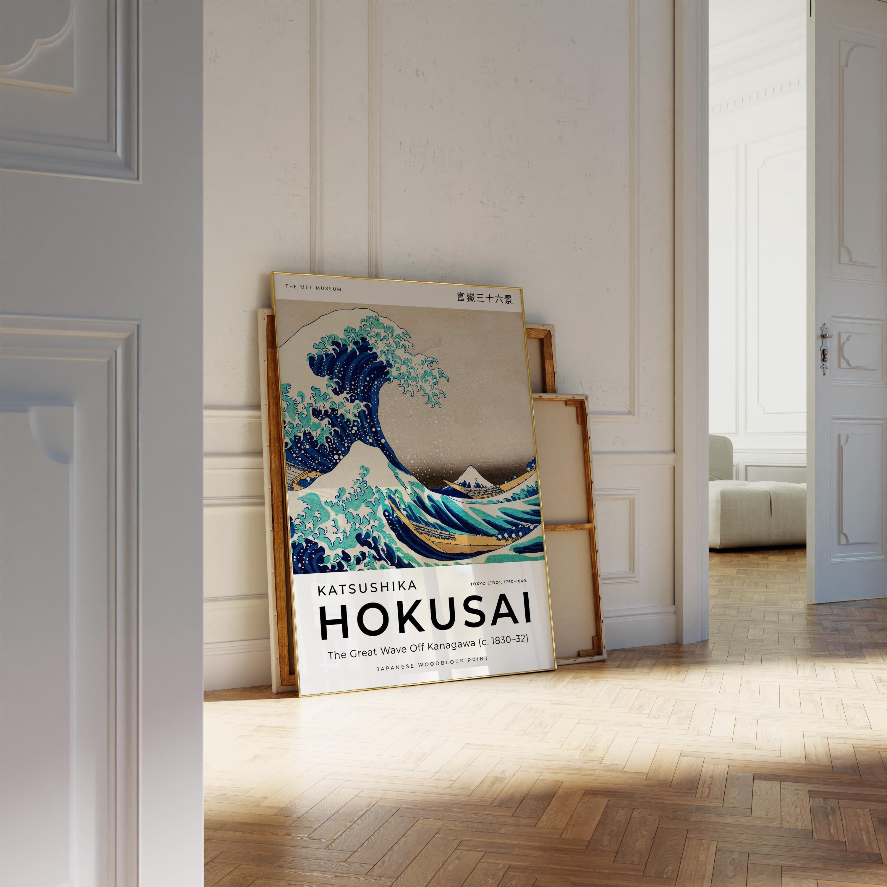 Japanese Wall Art, the Great Wave off Kanagawa, Japanese Woodblock Art ...