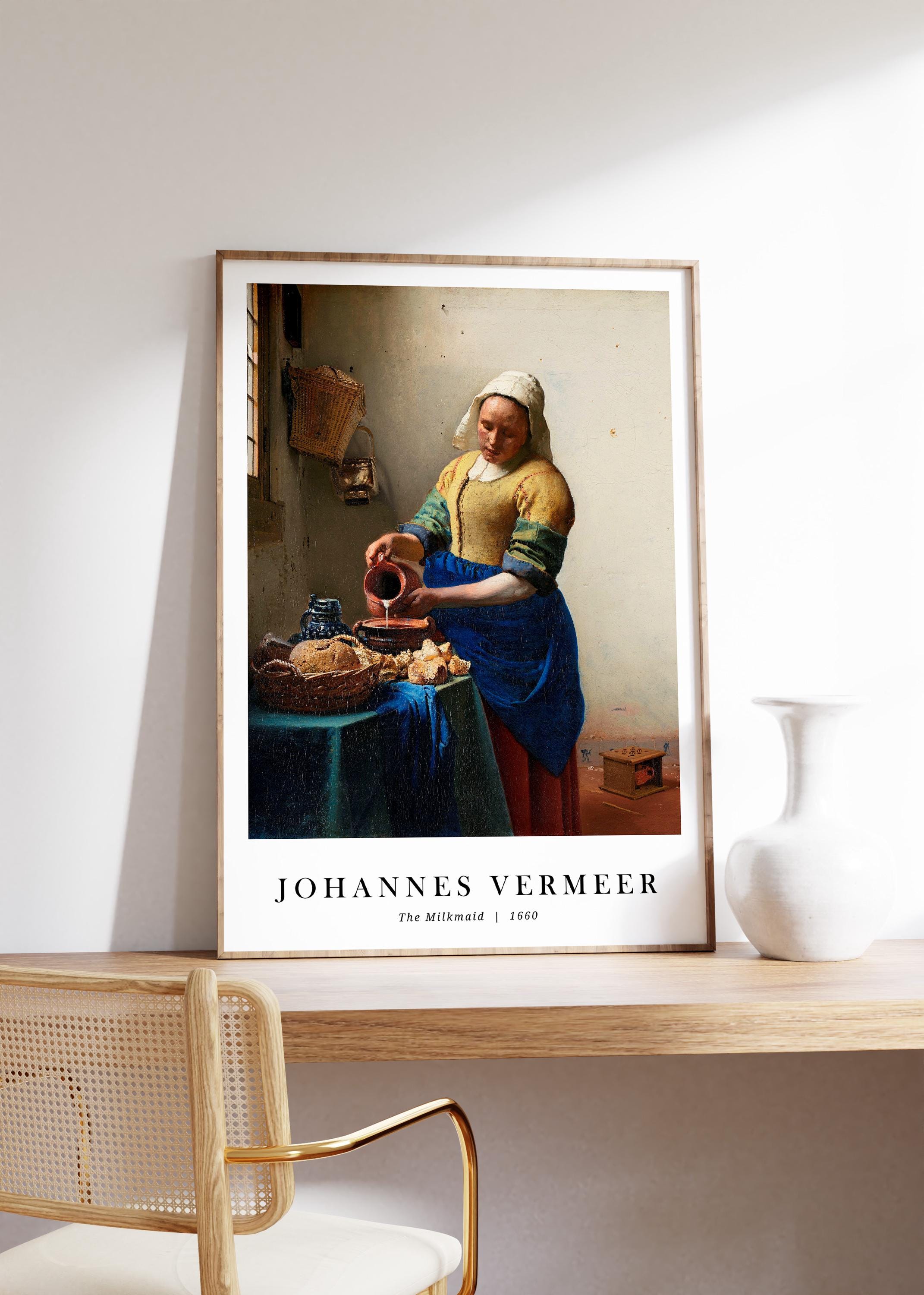 Johannes Vermeer, the Milkmaid Print, Vermeer Poster, Vermeer Print ...