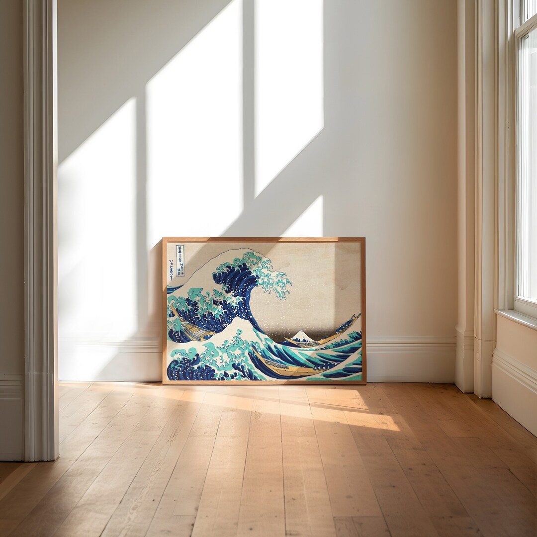 Japanese Wall Art, the Great Wave off Kanagawa, Japanese Woodblock Art ...