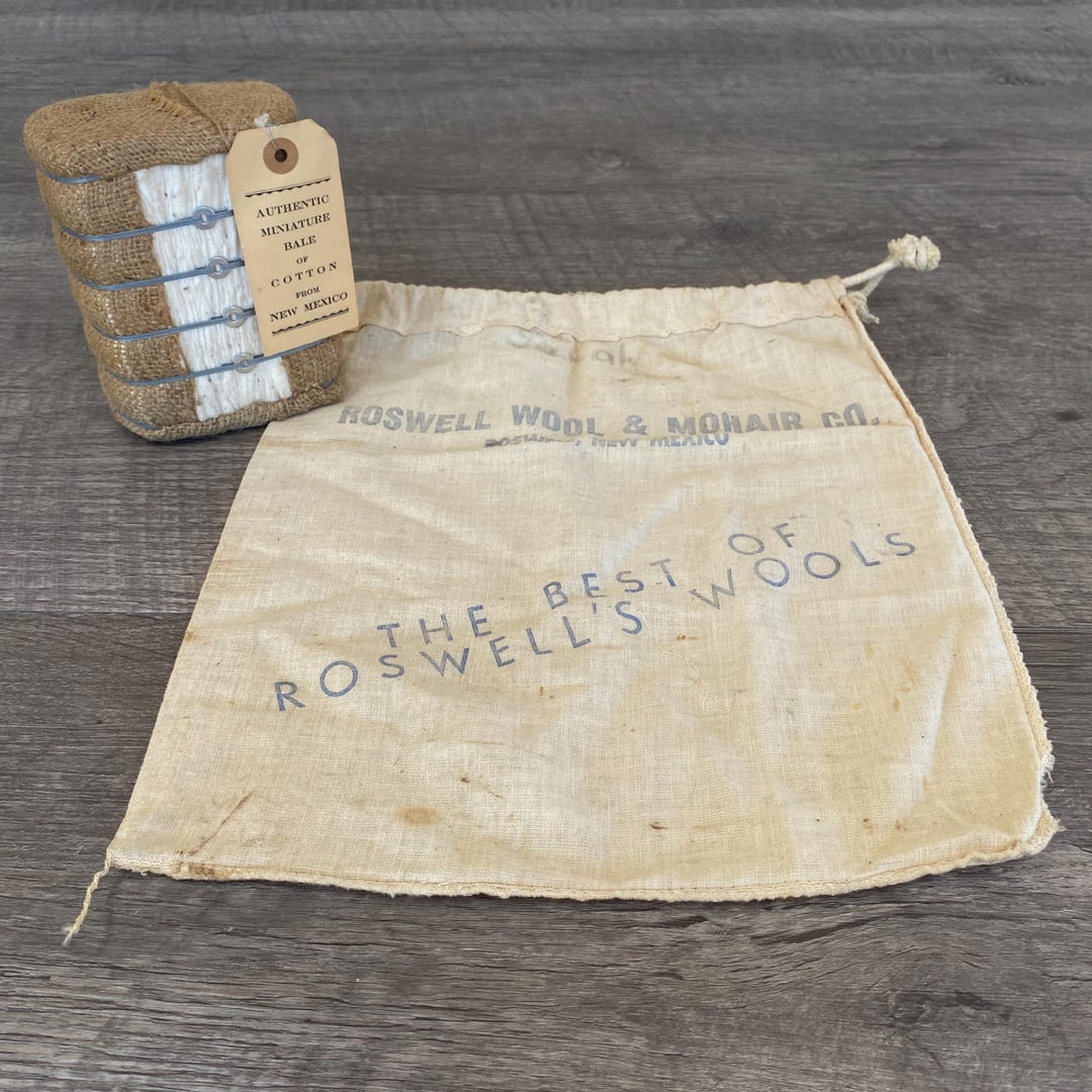 Vintage New Mexico Agricultural Collectibles - Cotton Bale + Roswell ...