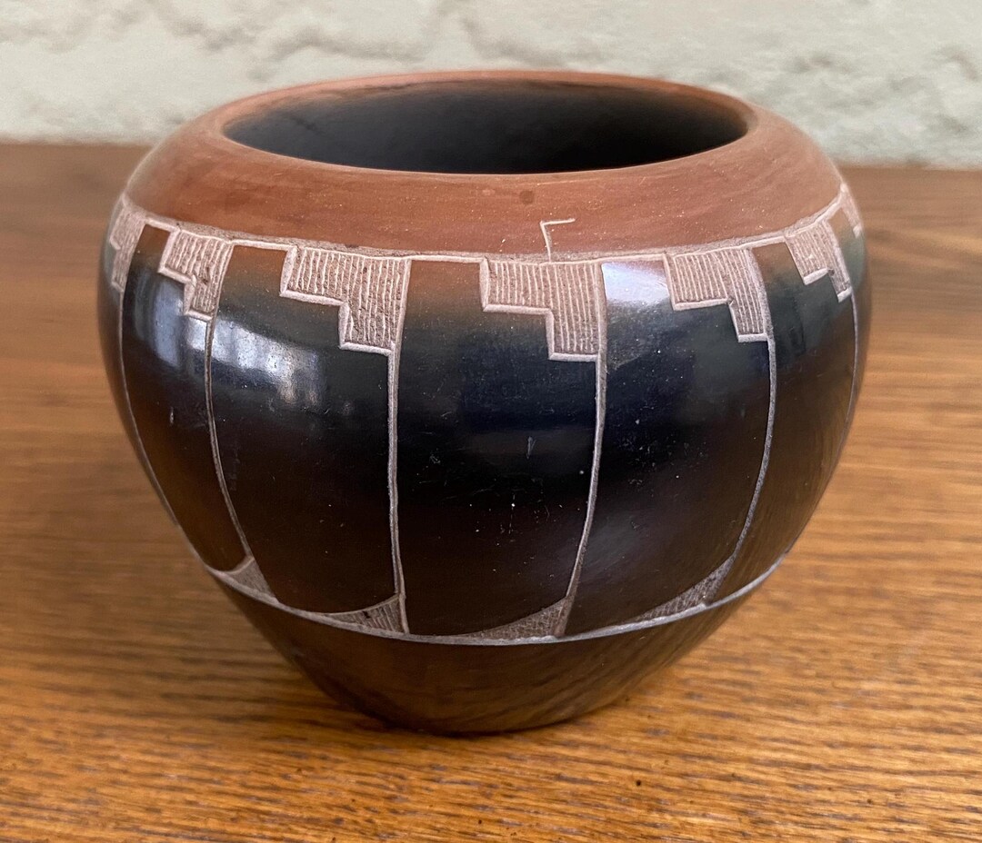 Santa Clara Sgraffito Pottery by Candelaria Suazo - Polished Red on ...