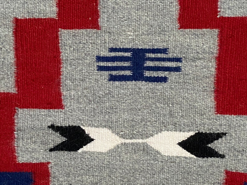 Vintage Storm Pattern Navajo Rug - Etsy