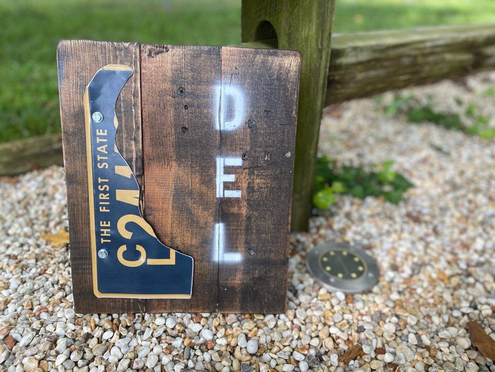 Pallet Wood Delaware License Plate Cutout - Etsy