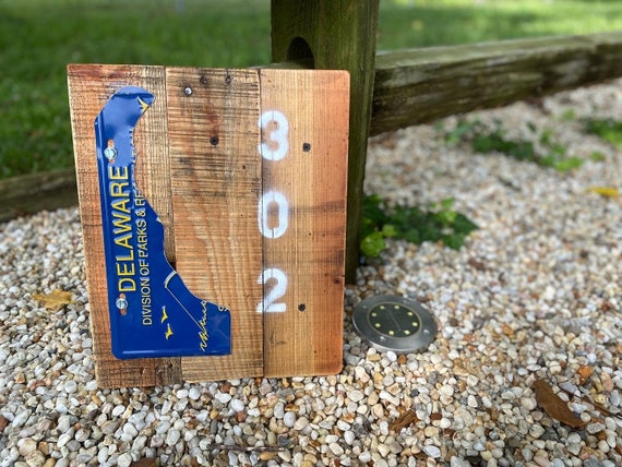 Pallet Wood Delaware License Plate Cutout - Etsy