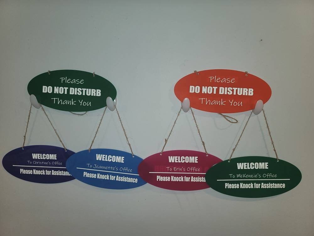 Dual Sided Office Door Sign - Etsy