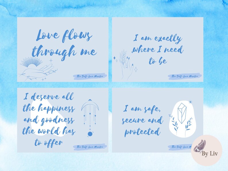 30 Affirmation Cards Self Love Digital Deck - Etsy