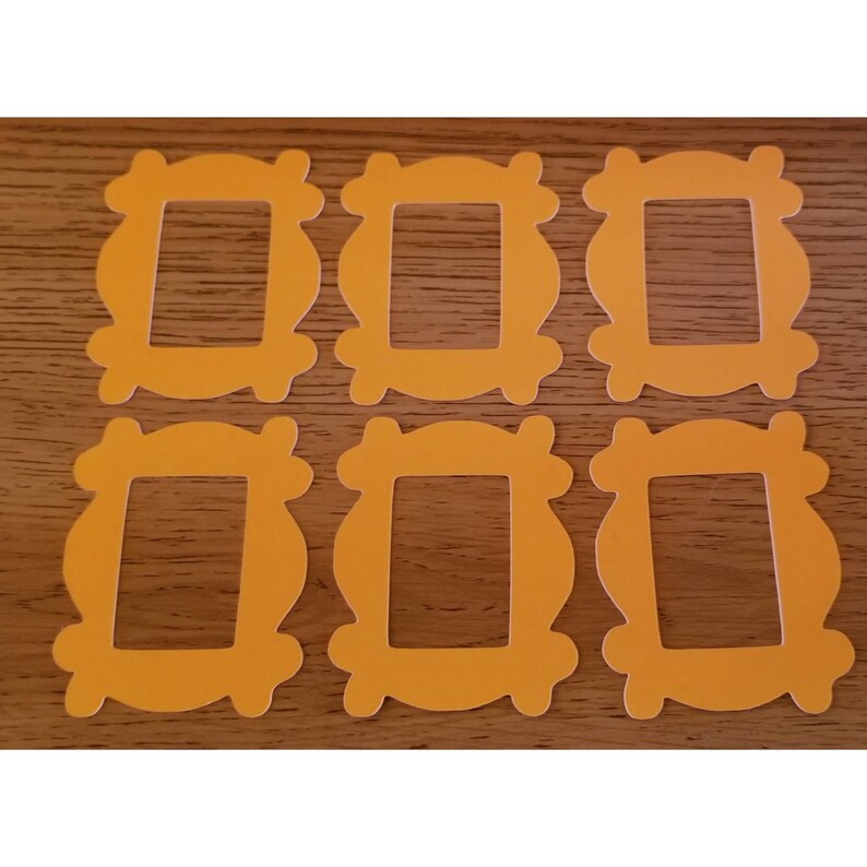 2.25 Inch Friends TV Series Yellow Frame 6pc Die Cuts for Scrapbooking ...
