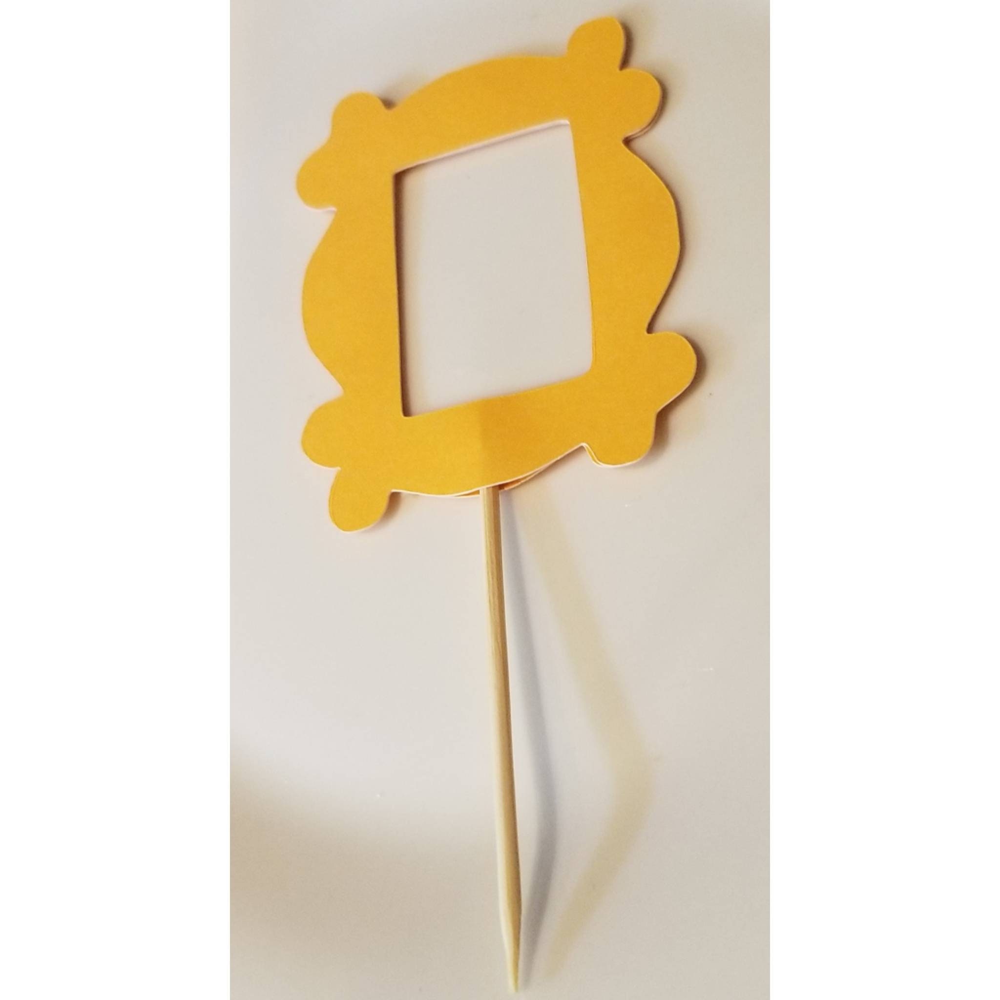 12 Piece Friends TV Series Yellow Frame Toothpicks/cake/cupcake ...
