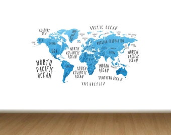 Car Decal Asia Continent Sticker Vinyl Asia Art Asia Map Weatherproof ...