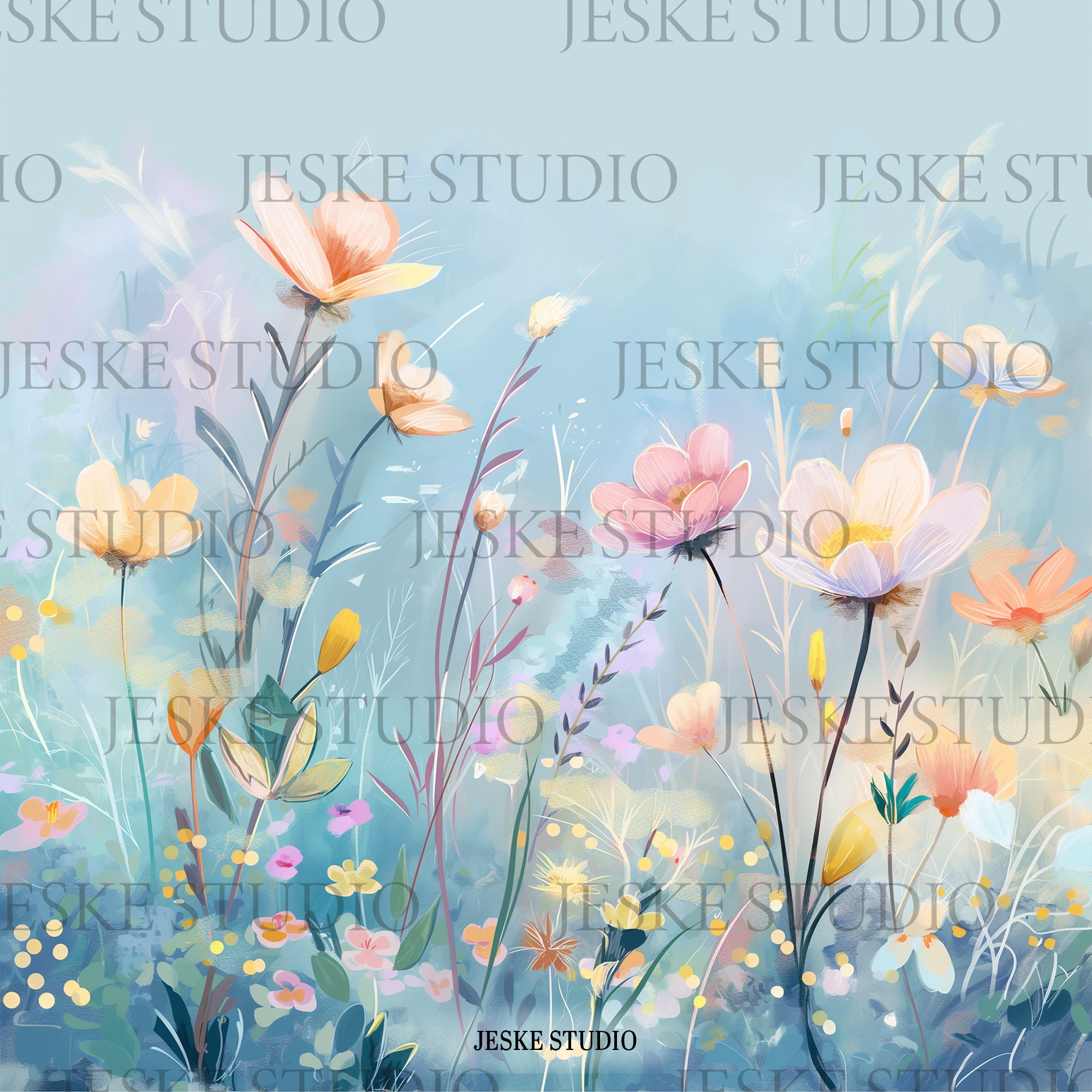 Top Illustrated Digital Spring Flowers in JPG Scrapbook Junk Journal ...