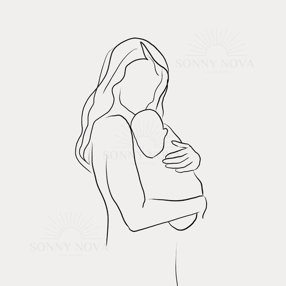 Women Giving Birth Drawing