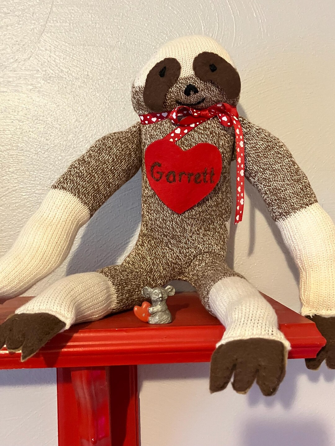 Personalized Classic Sock Sloth: Felt Feet, Signature Heart - Etsy