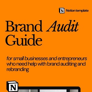 Brand Audit Template Questionnaire & Guidebook | Notion Template - Etsy
