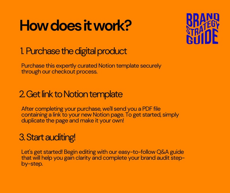 Brand Audit Template Questionnaire & Guidebook | Notion Template - Etsy