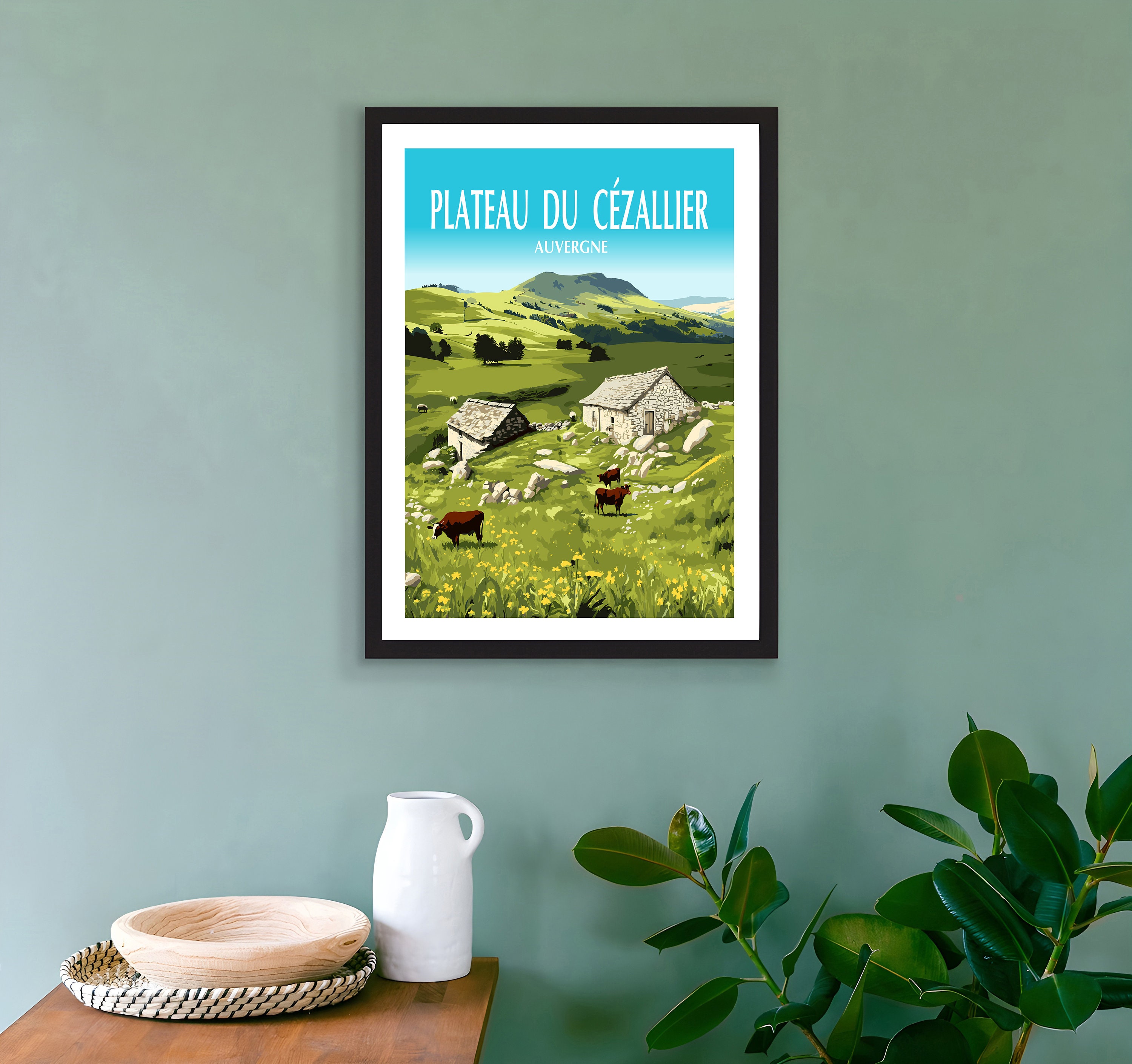 Poster Massif/ Plateau Du Cezallier, Issoire, Massif Central, Buron ...