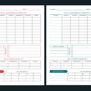 Printable Student Weekly Planner Daily Checklist Student Week-at-a ...