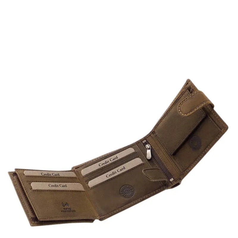 Real Leather Wallet Wolf, Gift for Men and Women, Bifold, Engraved, 3d ...