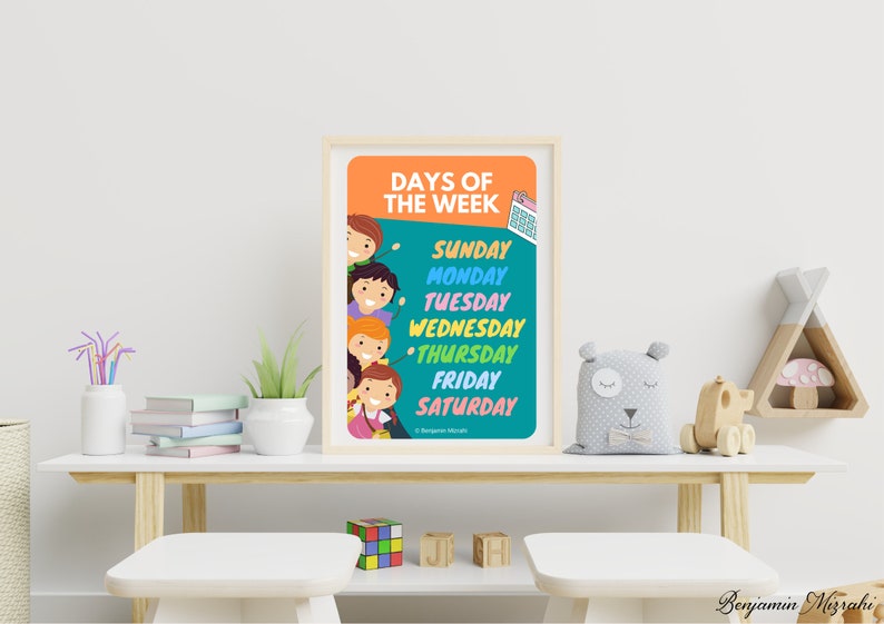 Days of the Week Printable Poster Learning the Seven Days of the Week ...
