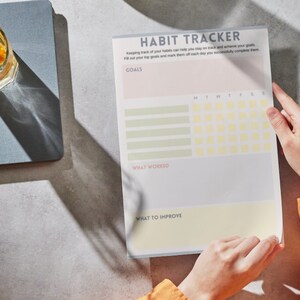 Minimalist Daily Habit Tracker Printable | Goal Planner | Simple Tasks ...