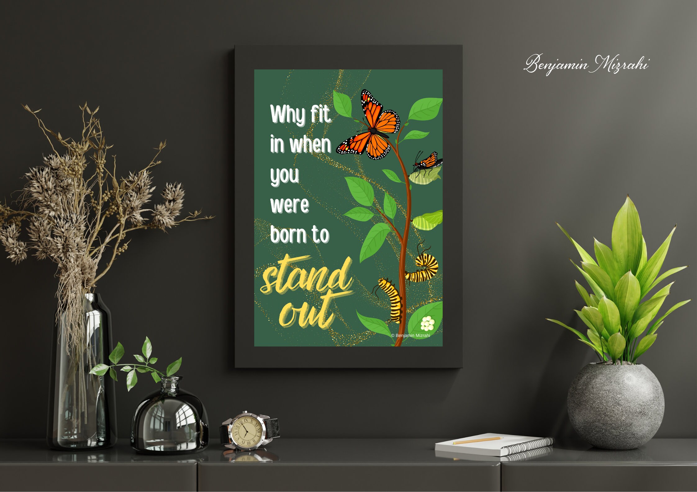 Born to Stand Out Quote, Inspirational Sayings Wall Art, Digital ...
