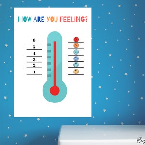 How Are You Feeling Thermometer Poster - My Emotions Poster - Emotional ...
