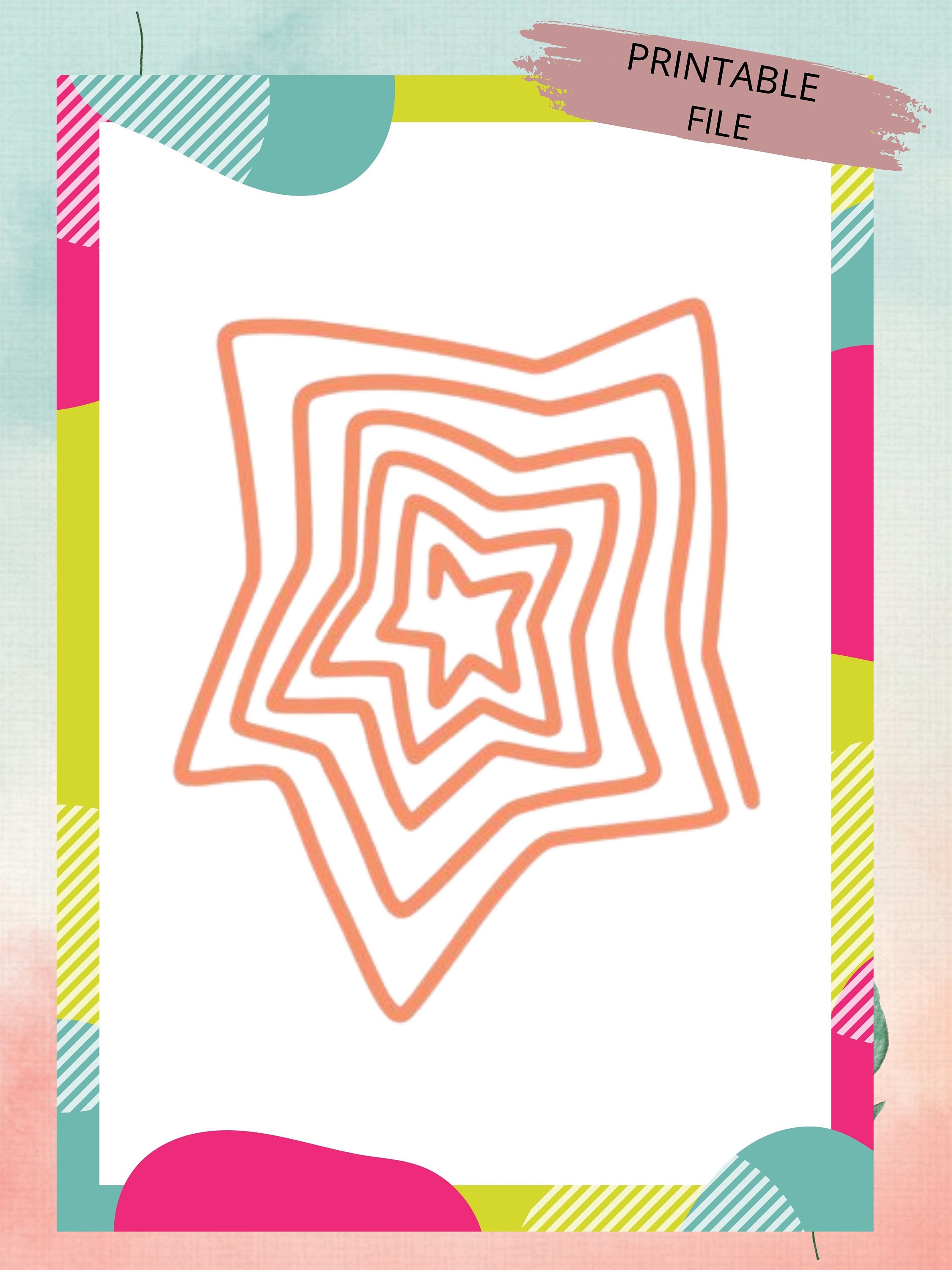 Finger Tracing Calming Cards, Mindfulness Printable Flash Card, Calm ...