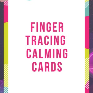 Finger Tracing Calming Cards, Mindfulness Printable Flash Card, Calm ...